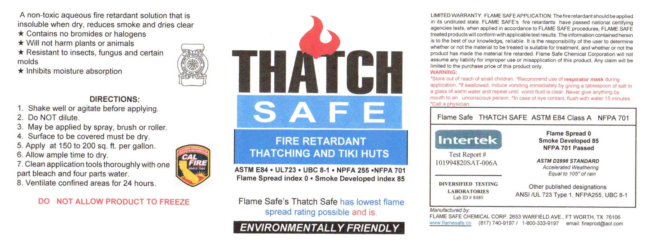 Flame Retardant Coatings, fire retardant thatch, thatching, bamboo